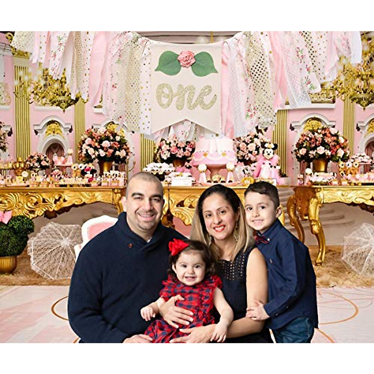 High Chair Banner for 1st Birthday - First Birthday Decorations for Photo Booth Props, Birthday Souvenir and Gifts for Kids,One Birthday Decorations for Baby (Baby Girl)