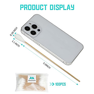 AkoSlale Large Q Tips for Dog Ear Cleaning, 100pcs, 7 Inch Bamboo Long Cotton Swabs, Biodegradable Large Cotton Swabs for Pets, Ears, and Precision Cleaning