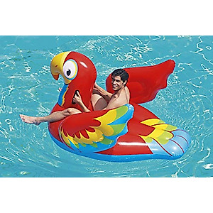 Bestway 41127 Peppy Parrot Ride-On Pool Inflatable, Red