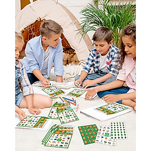Mosailles Camping Bingo Game Outdoor Indoor Activities Hike Field Trip Supplies Party Favors Card Games for Adults 24 Players Family Fun