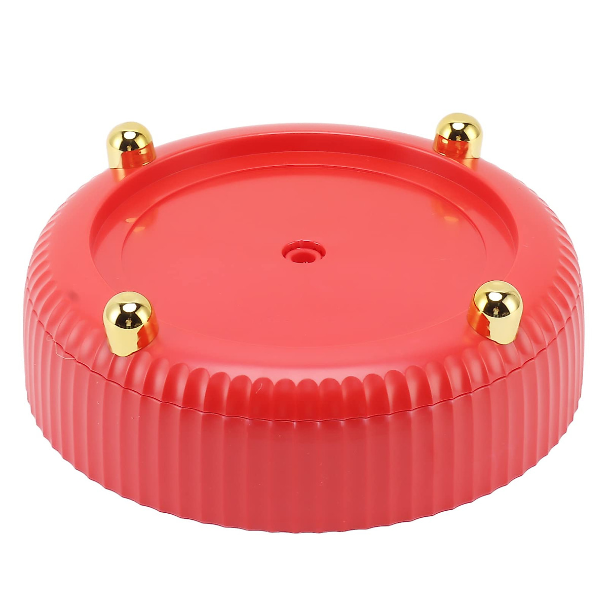 Zerodis 360 Degree Rotating Storage Rack Organizer, Red Plastic, 12-Inch Diameter