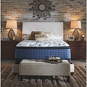 Signature Design by Ashley Mt Dana 16 Inch Eurotop Plush Mattress, CertiPUR-US Certified Foam, California King
