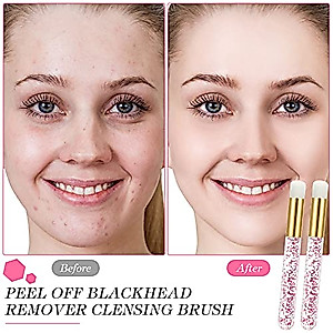 20 Pieces Glitter Crystal Lash Shampoo Brushes with Container Eyelash Extension Cleanser Brush Lash Cleansing Brushes Lash Bath Brush Eyelash Brushes for Eyelash Extensions Prolong Cleansing (Purple)