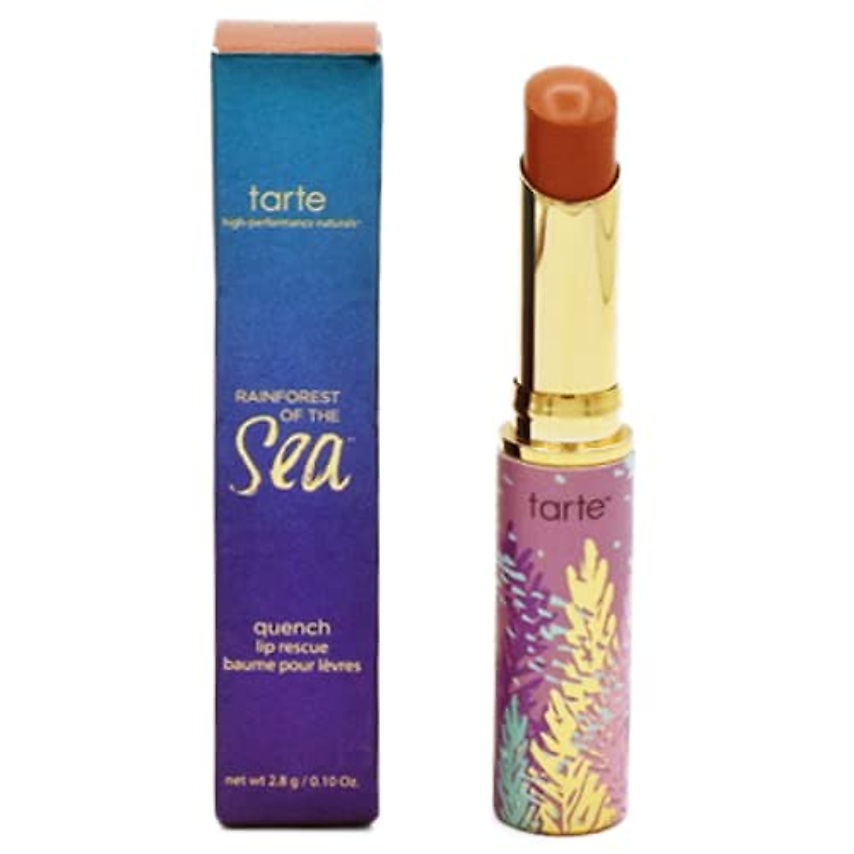 Tarte Rainforest of The Sea Quench Lip Rescue Buff Full Size - A moisturizing lip balm in an array of sheer color