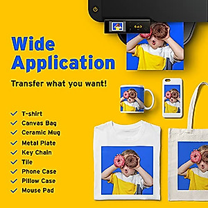 Printers Jack Sublimation Paper 13 x 19 inches 100 Sheets 120gsm, Compatible with Epson & Sawgrass Inkjet Printer with Sublimation Ink Heat Transfer Paper Sublimation for T-shirts Mugs Light Fabric