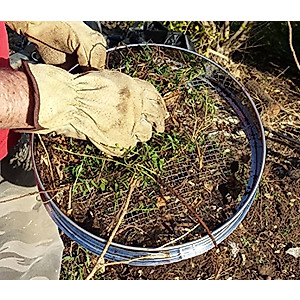 Practicool Garden Potting Mix Sieve - Stainless Steel Riddle - Soil sifting pan - with 8 Interchangeable Filter mesh Sizes - 2,3,4,6,7,9,11,12 mm and Bonus Spade