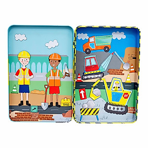 Floss & Rock Construction Magnetic Playtime, 7.67-inch Height, Creative, Imaginative Play