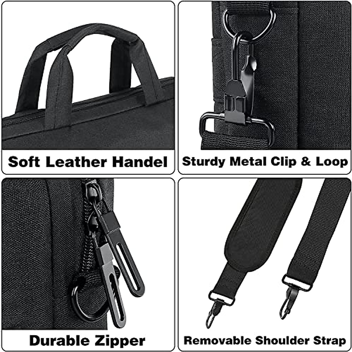 Laptop Bag 15.6 inch, Briefcase, Upgraded Durable Business Briefcase Gifts for Men Women, Waterproof Material Laptop Carry Case Classic Slim Mens Briefcase Messenger Bag for Notebook MacBook, Black