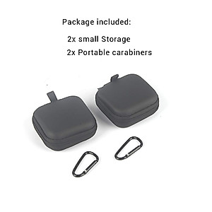 HOTNOW Portable Square Earphone Carrying Case Mini Pouch Storage for Smartphone Earphone Bluetooth Headset Small Storage Bags, 2-Pack