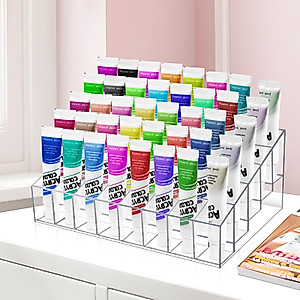 Vowcarol Acrylic Paint Tube Organizer 40 Slots, Watercolor Paint Tube Holder Organizer, Acrylic Paint Holder