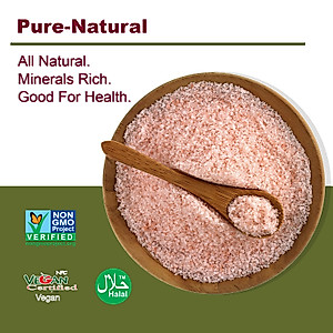Himalayan Chef Pink Salt Fine Grain, Plastic Jar - 5lbs GMO & Gluten-Free