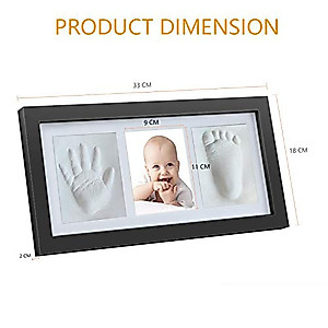 Baby Handprint Footprint Keepsake, Non-Toxic Clay Photo Frame Registry Kit for Wall Mount & Desktop Mount Decor, Perfect Shower Gift for Newborn Boys & Girls and Little Pets