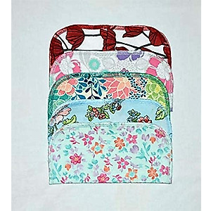 1 Ply Printed Flannel Little Wipes 8x8 Inches Set of 5 Flower Splash