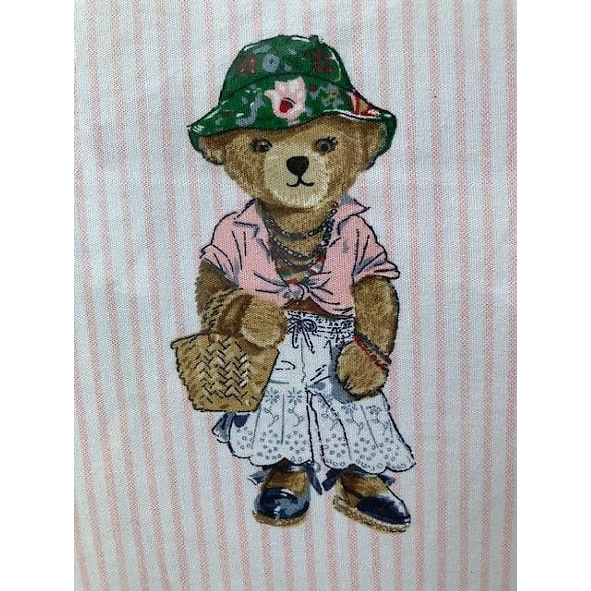 POLO RALPH LAUREN Teddy Bear Sweater Girls Pink Stripe King Comforter Set with 2 King Shams