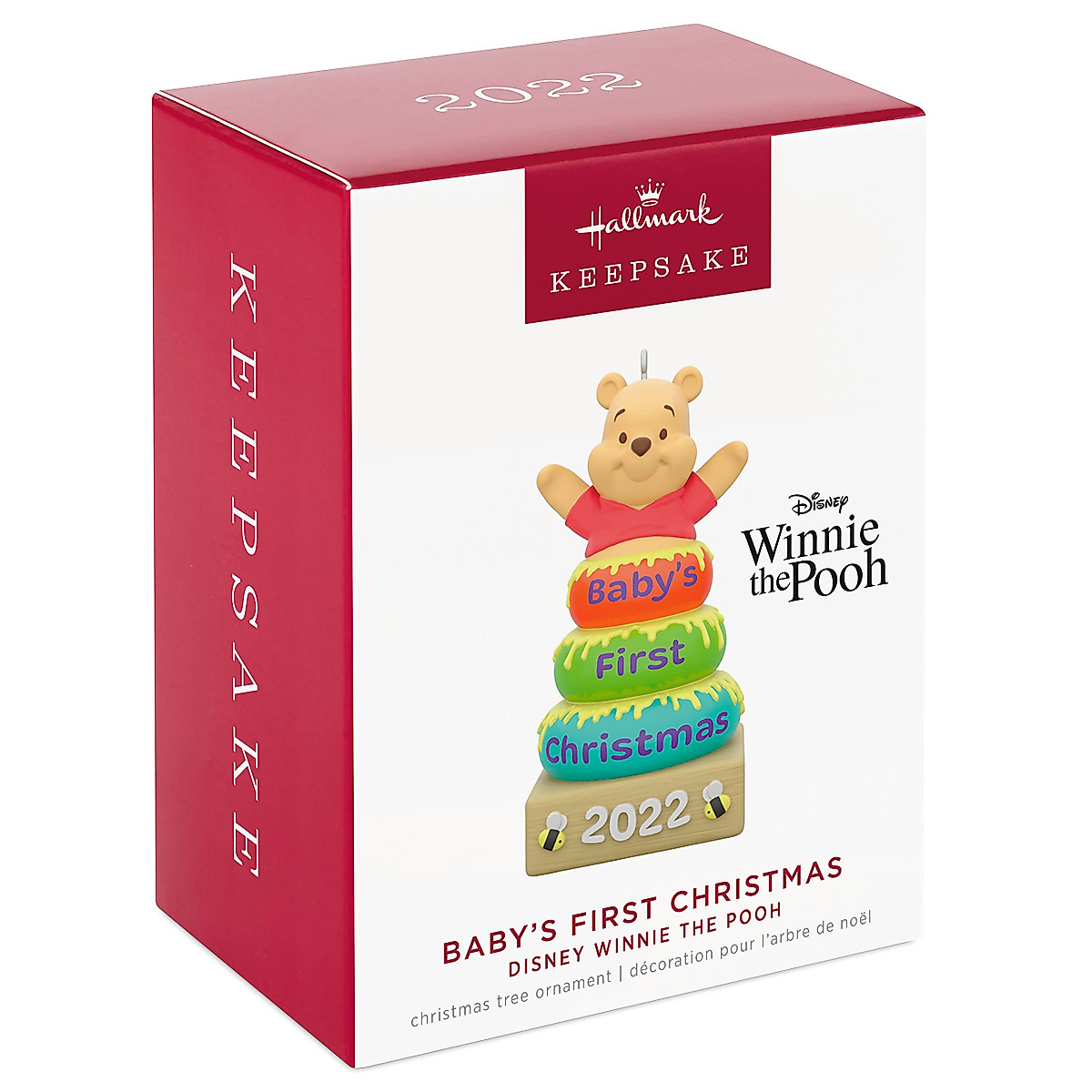 Hallmark Keepsake Christmas Ornament 2022 Year-Dated, Disney Winnie The Pooh Baby's First Christmas