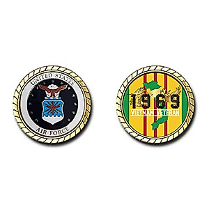 US Air Force Vietnam Veteran 1969 Challenge Coin - Officially Licensed