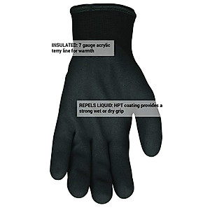MCR Safety Memphis N9690S Black Unisex Protective Gloves, Size Small (Pack of 2)