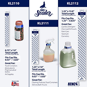 Kenco Sealer - Reduces Liquid Leaks and Spills - with Easy Pull Tab! Made in The USA (3/4" X 6", 1 Pack)
