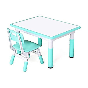 Walnut Children's Tables and Chairs Kindergarten Plastic Table and Chairs Games to Eat Painting Graffiti Can Lift Baby Study Table