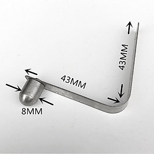 YiMusic 6 Pieces 8mm Stainless Steel Kayak Paddle Spring Snap Button Clips Suit for Outdoor Camping Awning Tent Pole Replacement Accessories