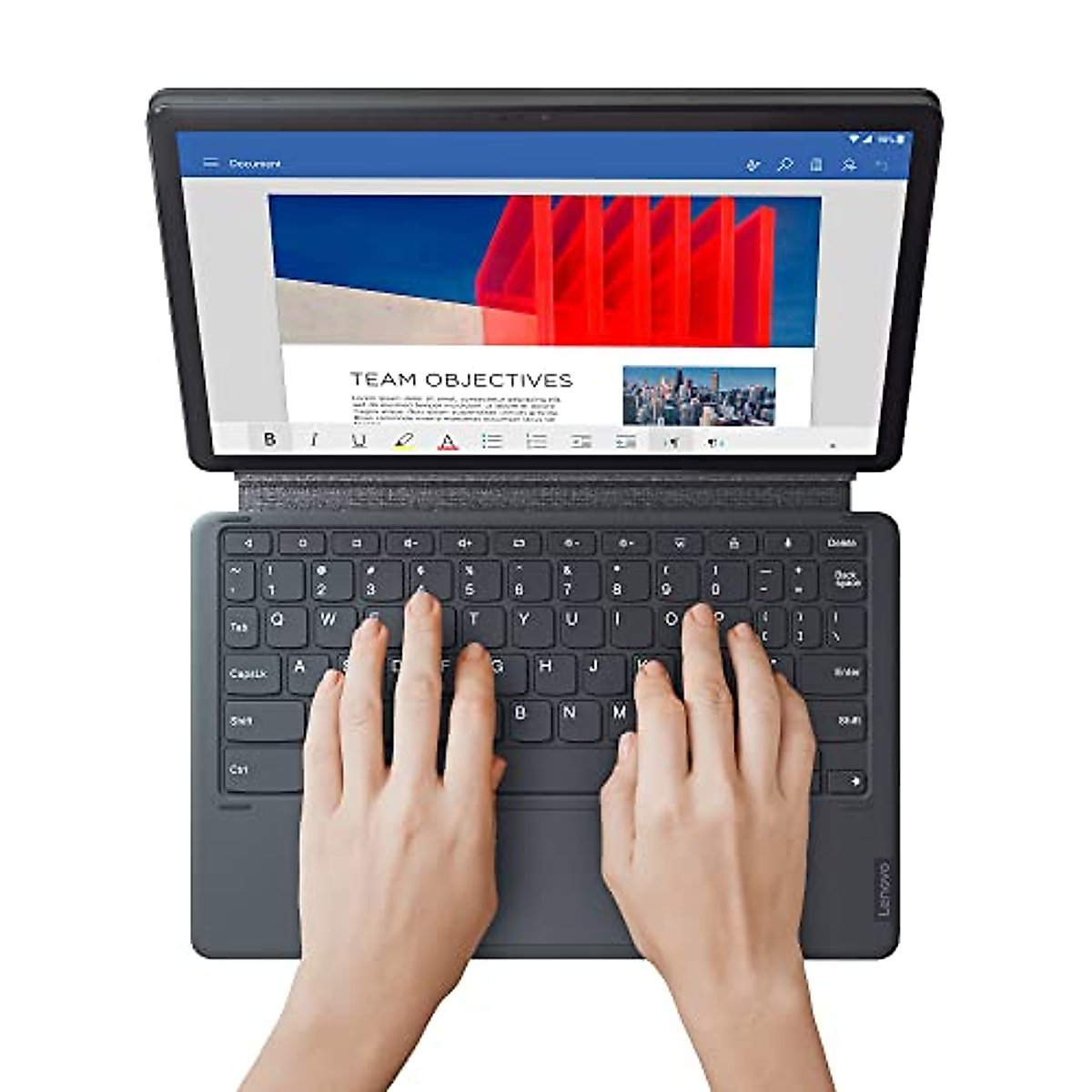 Lenovo - Tab P11 Plus - Tablet - 11" 2K Display - MediaTek Helio G90T Processor - 6GB Memory - 128GB Storage - Dolby Atmos - Android 11 - WiFi & Bluetooth - Long Battery Life - Keyboard Included