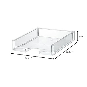 Like-It │MX-18 │Portrait File Tray │Stackable File Tray │10.24" × 13.31" × 2.44" | Clear │