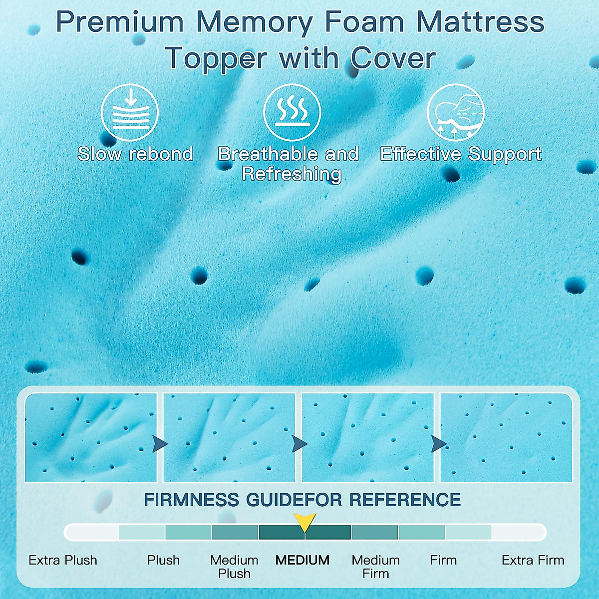 Airensky 2 Inch Memory Foam Mattress Topper,Cooling Gel Infused High Density Twin(39"x75") Topper with Removable Skin-Friendly Cover,Bed Topper for Pressure Relief Back Pain, CertiPUR-US Certified