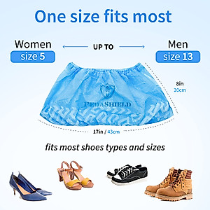 PedaShield 22 Premium XL Booties -Thick Extra Large Disposable Boot & Shoe Covers, Non Slip Water Resistant Foot Protectors, Construction Durable 42GSM for Indoors Outdoors, Up to US Men 13, Women 15