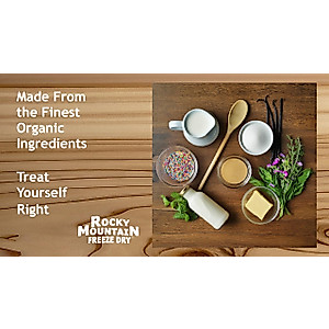 Freeze Dried Ice Cream - Vanilla, Strawberry, Chocolate, Cookies, Cookie Dough, Birthday Cake, Cotton Candy - Rocky Mountain Artisan Crafted Freeze Dried Ice Cream with Simple Organic Ingredients (2.5 OZ, Birthday Cake)