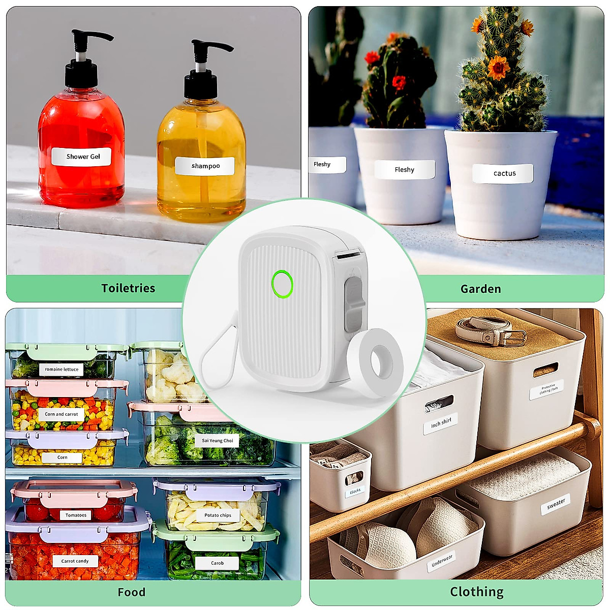 Label Maker Gap Tape 3 Rolls, Adapted Cable Label Print Paper Standard Laminated Office Labeling Tape Replacement, Oil Proof Waterproof Tearproof(White) (not Compatible with D110)