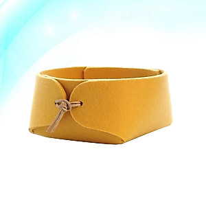 NOLITOY Mini Closet Basket Foldable Storage Bin Desktop Storage Basket Felt Storage Bin Felt Laundry Basket Storage Baskets for Shelves Desktop Organizer Nordic Desktop Basket