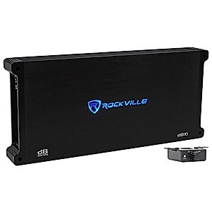 Rockville dB16 8000 Watt Peak/2000w RMS Mono 2 Ohm Amplifier Car Audio Amp, Black 15.1 Pounds
