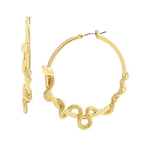 Betsey Johnson Snake Hoop Earrings