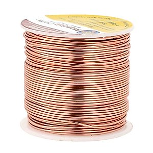 Mandala Crafts 12 14 16 18 20 22 Gauge Anodized Jewelry Making Beading Floral Colored Aluminum Craft Wire (18 Gauge, Copper)