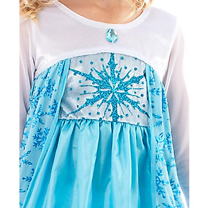 Little Adventures Ice Princess Dress up Costume for Girls (Medium 3-5) - Machine Washable Child Pretend Play and Party Dress with No Glitter