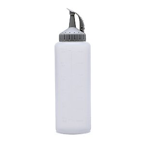 Squeeze Oil Pot, Multi-purpose BPA Free Sauce Bottle Plastic Practical Good Sealing Ketchup Bottle for Home Grey S