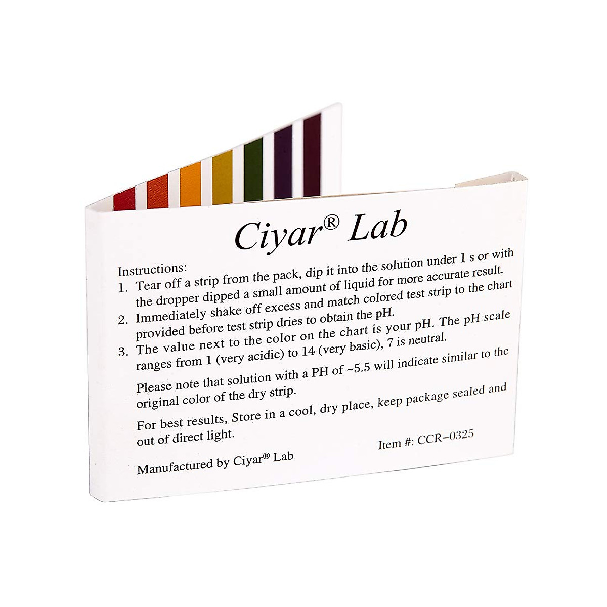 Ciyar Litmus pH Test Strips Universal Application Indicator Paper, pH Value Testing Kit Extensive Range of 1-14, Bonus 2 Plastic Eye Droppers, 720ct / 9 Pack