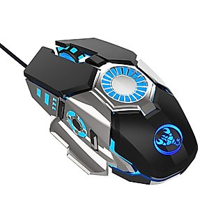 Gojiny Programmable Gaming Mouse, Wired Gaming Mouse 6400DPI Macro Programming Mouse for PC Laptop Desktop