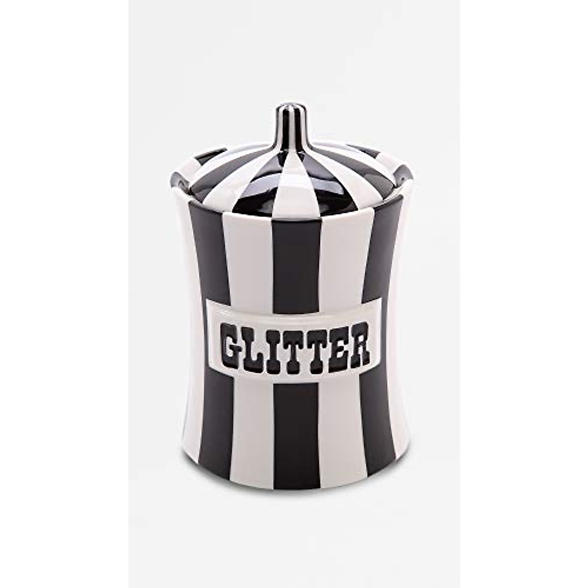 Jonathan Adler Glitter Canister, Black/White, One Size