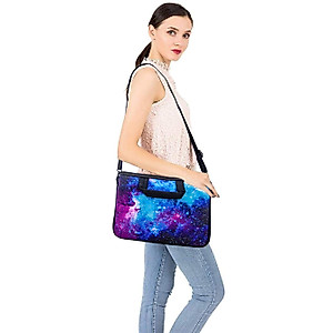 RICHEN 14-15.6 Inch Galaxy Laptop Shoulder Bag Messenger Bag Case Notebook Handle Sleeve Neoprene Soft Carpet Tablet Travel Accessories Pocket