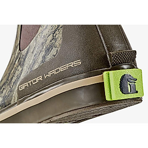 Gator Waders Women's Camp Boots - Durable Slip-Resistant Neoprene Lined Waterproof Ankle Boots, Mossy Oak Bottomland, 8