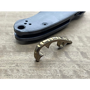 Metonboss Tumbled Bronze ano Titanium Gear BACKSPACER for Spyderco PARA 3
