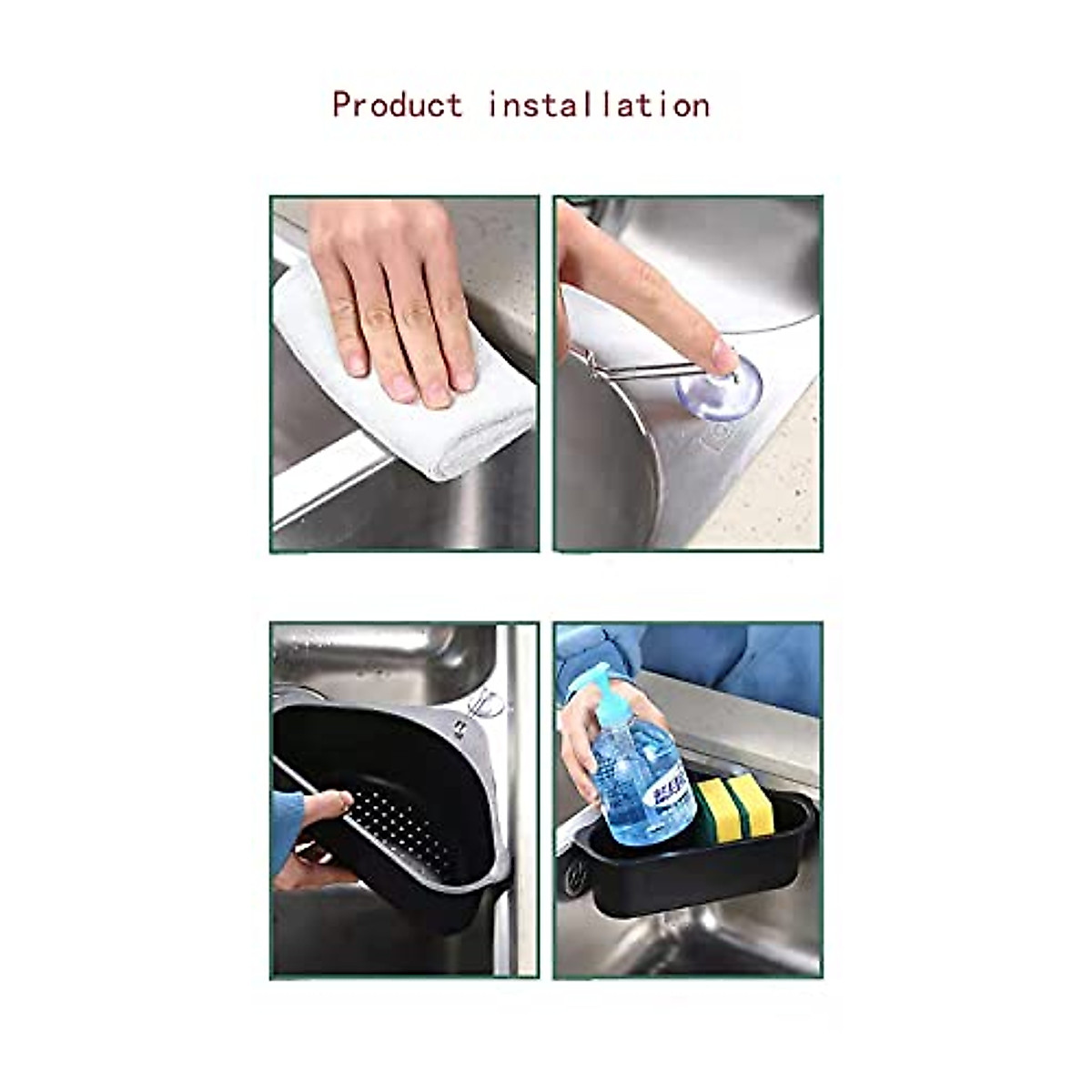 Maitexi Stainless Steel Sink Strainer Basket Triangle Sink,Triangle Sink Drainer Basket for Sink Food Strainer or Storage Rack (silver)