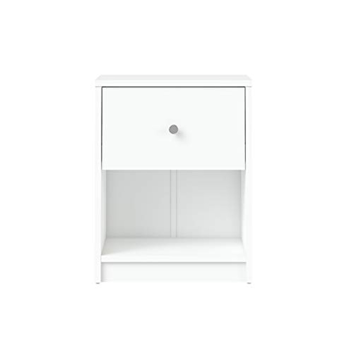 Home Square 2 Piece Modern Wood Dresser and Nightstand Bedroom Set in White