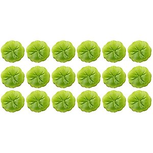 PRETYZOOM 60PCS Mini Artificial Floating Foam Lotus Leaves Lily Pads Artificial Foliage Pond Decor for Pond Pool Home Aquarium Decoration (2.36")