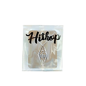 The Elder Scrolls SKYRIM Dragon Silvertone PENDANT/Necklace