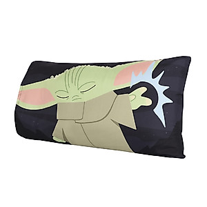 Expressions 3 Piece Toddler Bedding Set Baby Yoda Mandalorian Standard Crib Bedding Set, Includes Soft Microfiber Reversible Comforter, Fitted Sheet, Pillowcase for Kids (Official Star Wars Product)