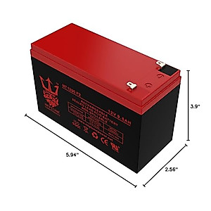 12V 9.5Ah SLA Replacement Battery for 12V 7Ah, 8Ah, 9Ah with F2 connectors + Longer battery run-time - 2 Pack