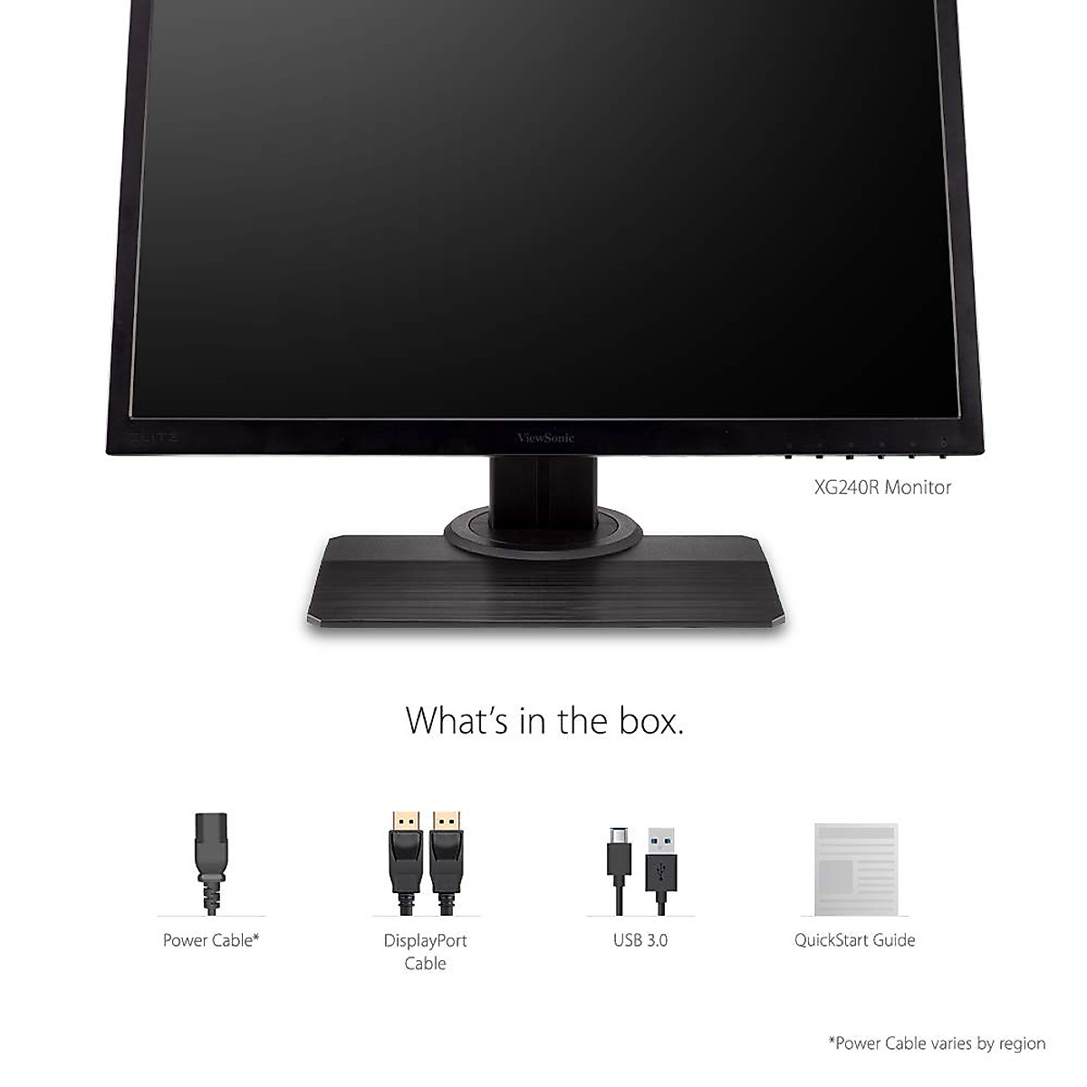 ViewSonic Elite XG240R 24 Inch 1080p 1ms 144Hz RGB Gaming Monitor with FreeSync Eye Care Advanced Ergonomics for Esports (Renewed)