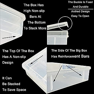 36 Pcs Mixed Sizes Mini Clear Plastic Containers for Bead Organizer and Storage, Craft Storage Boxes with Hinged Lids, Small Transparent Storage Containers for Jewelry Diamond Art Screws Small Parts